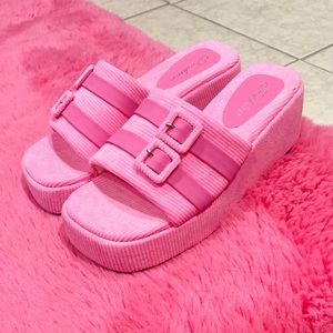 Shoes | Y2k Barbie Platform Slides | Poshmark